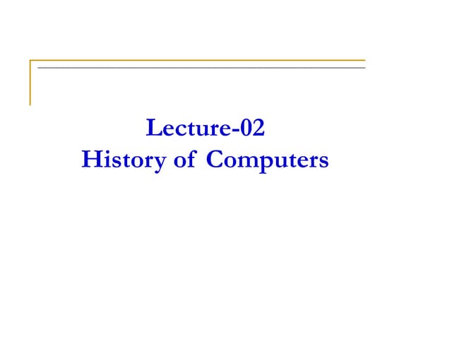 Computer history timeline | PPTX