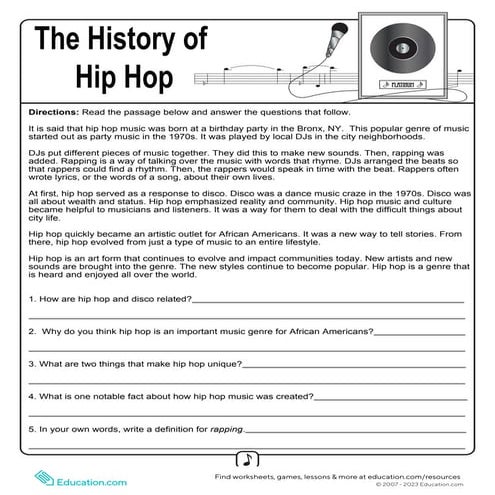 History of Hip Hop Music in education and life | PDF | Hip Hop Music ...