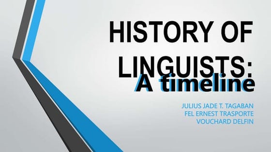 Historical Timeline of Noteworthy Linguists.pptx | Science
