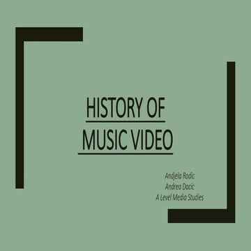 The history of music videos a level presentation | PPTX