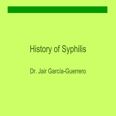 History of Syphilis | PPT