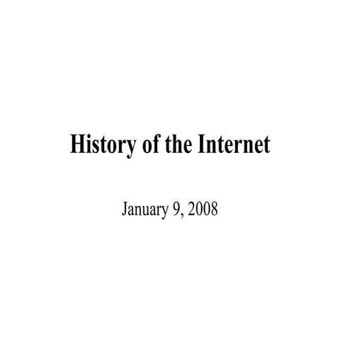 History Of The Internet | PPT