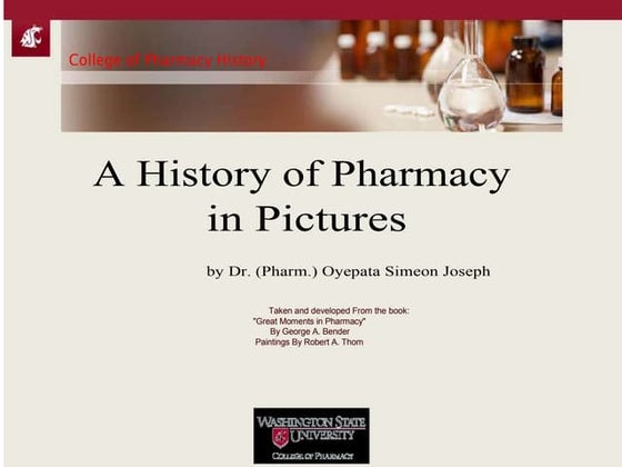 History of Pharmacy and its evolution to modern day pharmacy.ppt