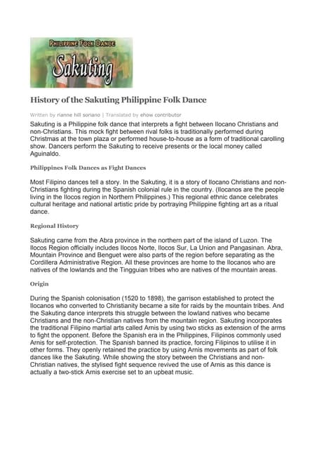 Tiklos, one of the example folkdance in the philippines | PPTX | Music ...