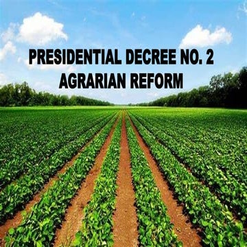 Agrarian land reform program (roxas aquino) | PPT
