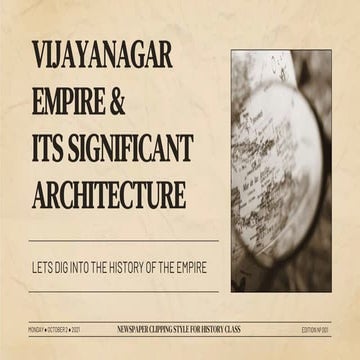 Vijayanagar empire and its significant architecture | PPTX