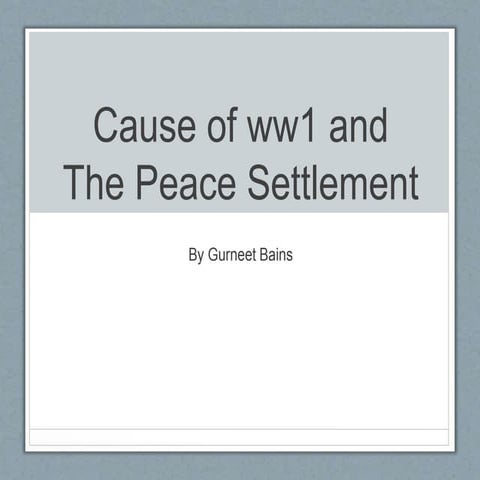 World War I - 29.4 A Flawed Peace | PPTX