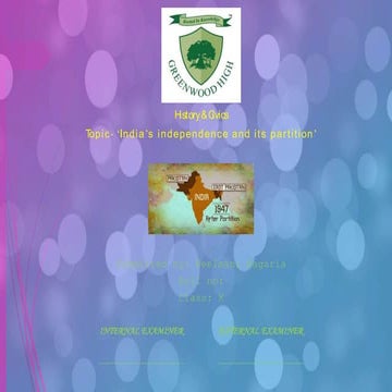 Grade 10 icse History internal project board exam | PPTX