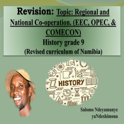 History 9 Q and A reveision Regional and National Co-operation. (EEC ...