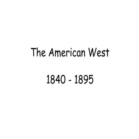 History American West | PPTX