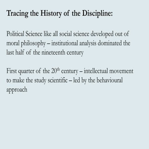 Traditional And Modern Approaches of Political Science | DOCX