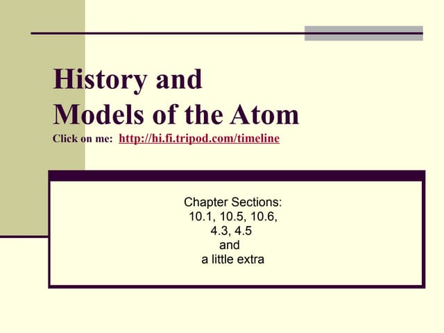 Models of the Atom | KEY