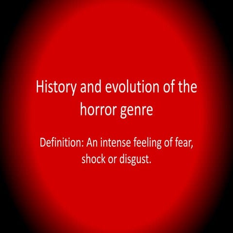 History and evolution of the horror genre | PPT