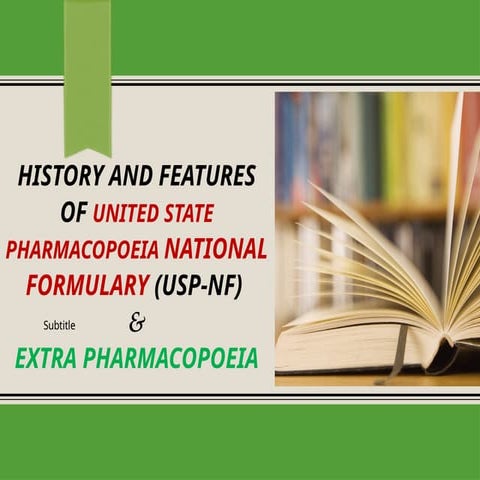 United State Pharmacopeia 47 - NF 42 (USP 2024) | PPTX