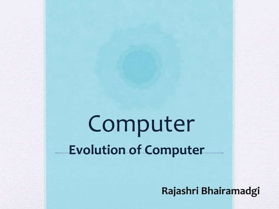 Computer history timeline | PPTX | Computing | Technology & Computing