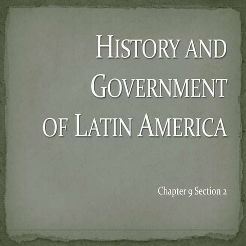 History of latin america | PPT