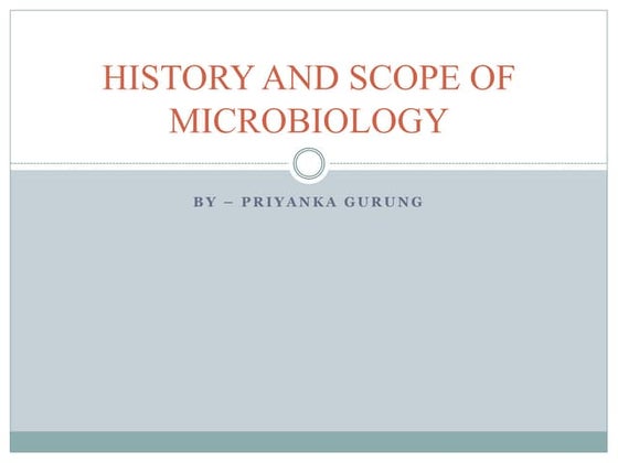 Scope of microbiology | PPT