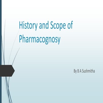 chapter -1 pharmacognosy bpharm 4th sem cognosy | PPTX