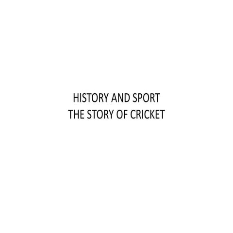 History and sport | PPTX