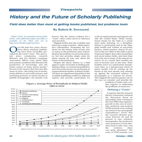 History and the future of scholarly publishing (1) | PDF