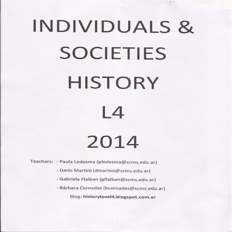 History booklet l4 2014 | PDF