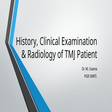 Tmj examination & imaging | PPTX