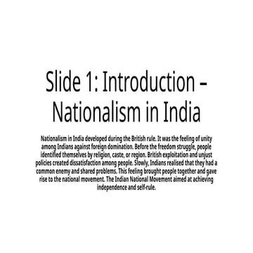 history ch 2 Nationalism in India full detailed notes | PPTX