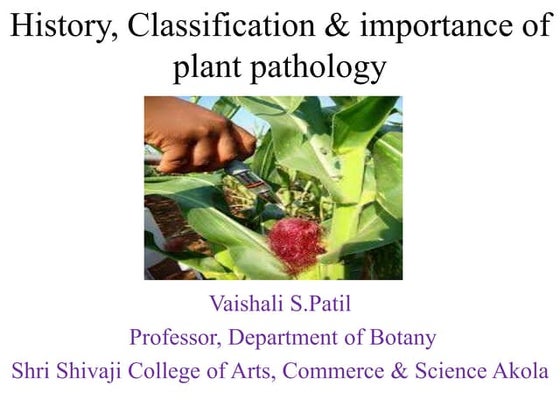 Introduction Importance Scope And Objectives Of Plant Pathology Ppt
