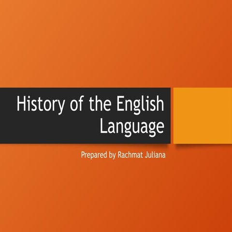 The History of the English Language | PPTX