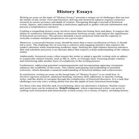 History Essays | PDF