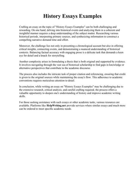 Sample History Essays. Las Positas College | PDF