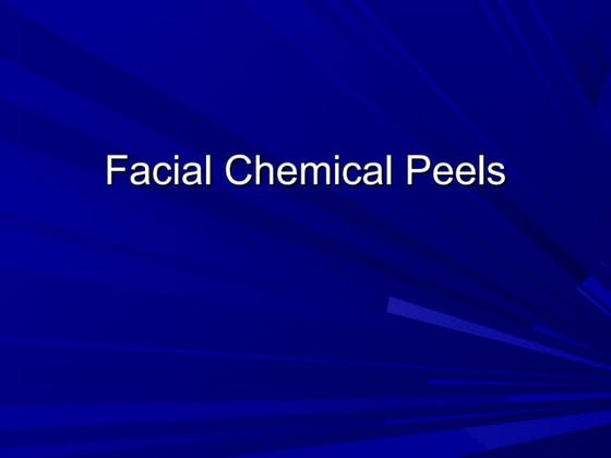 History Of Peels | PDF | Skin and Dermatology | Diseases and Conditions