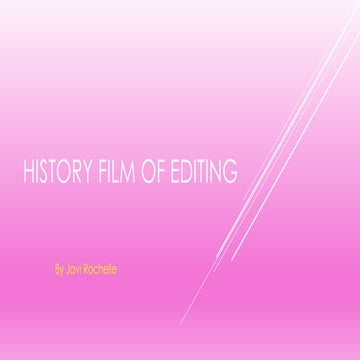 The History of Editing | PPTX