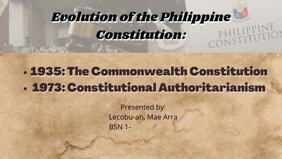 history of 1935 philippine constitution.pptx | Politics
