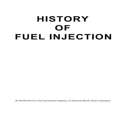 History fuel injection | PDF