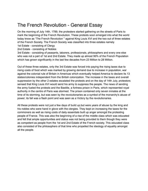 the french revolution notes (class- 9th) | PDF