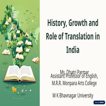 History, Growth and Role of Translation in India.pptx