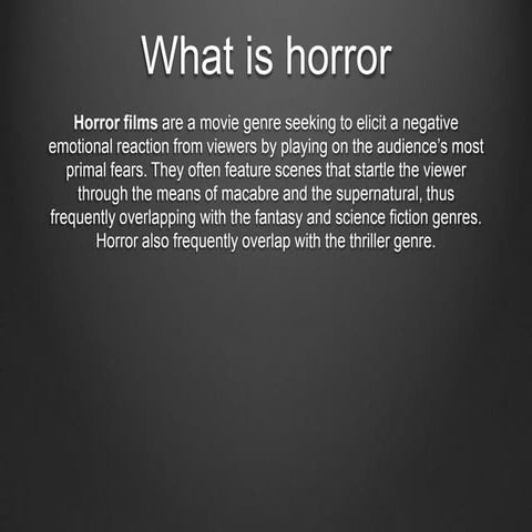 History of horror | PPTX
