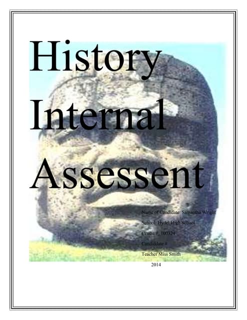 Caribbean History SBA | DOCX