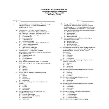 History iii (1st monthly) | PDF