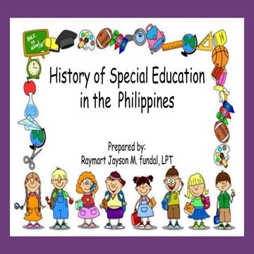 Historical philosophical, theoretical, and legal foundations of special ...