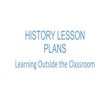 History lesson plans ppt | PPTX