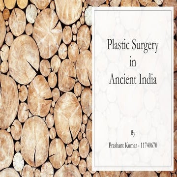Plastic Surgery in Ancient India | PDF