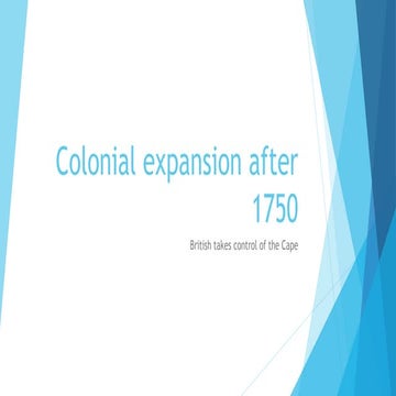colonial expansion after 1750 | PPTX
