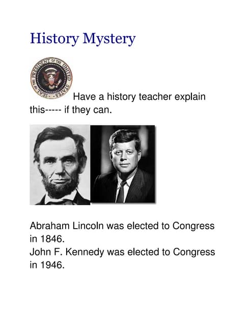 History the mystery | PPT
