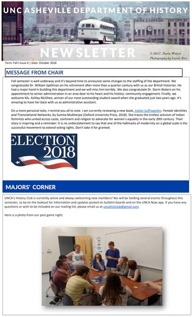 History Department presentations