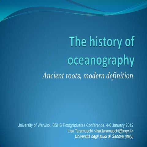 The History of Oceanography | PPTX