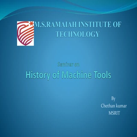History of Machine Tools | PPTX