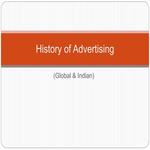 History of advertising | PPTX