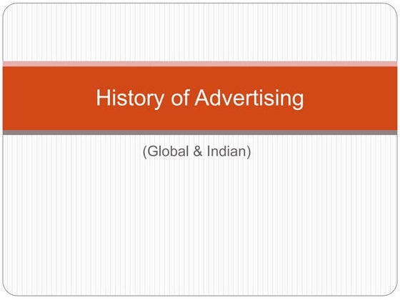 Journey of indian advertaisments anoop ts | PPT